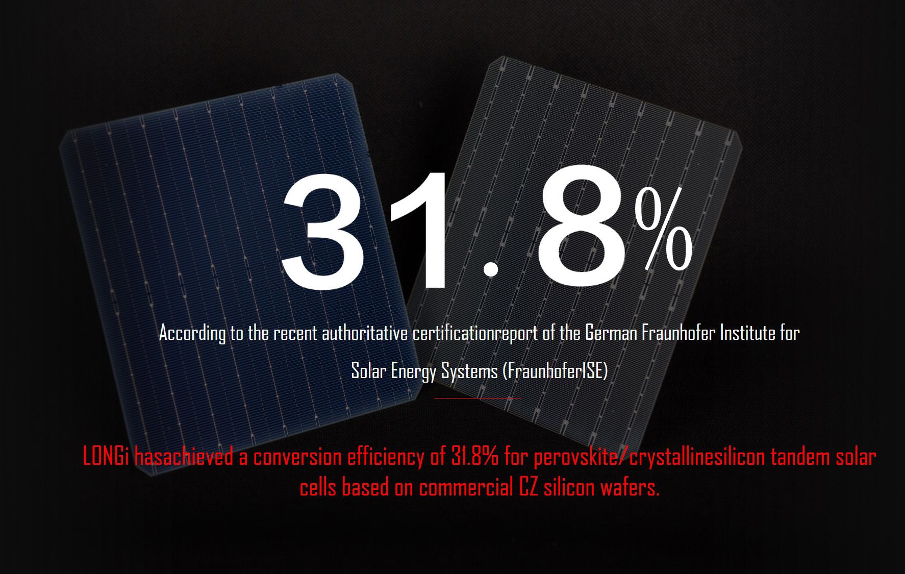 LONGi announces the new efficiency of 31.8% for perovskite/crystalline ...